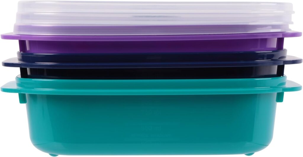 Decor Microsafe Decor Oblong Jewel Container, Pack of 3 Pieces, 900ml ...