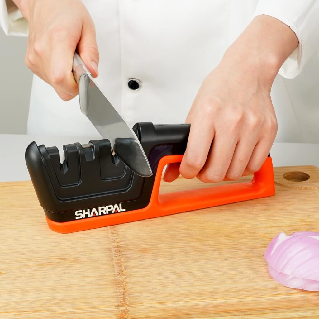 SHARPAL 191H Pocket Kitchen Chef Knife and Scissors Sharpener for ...