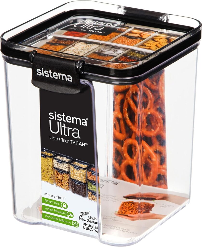 Sistema Ultra Tritan Airtight Pantry Storage Container | 920 ml Square ...
