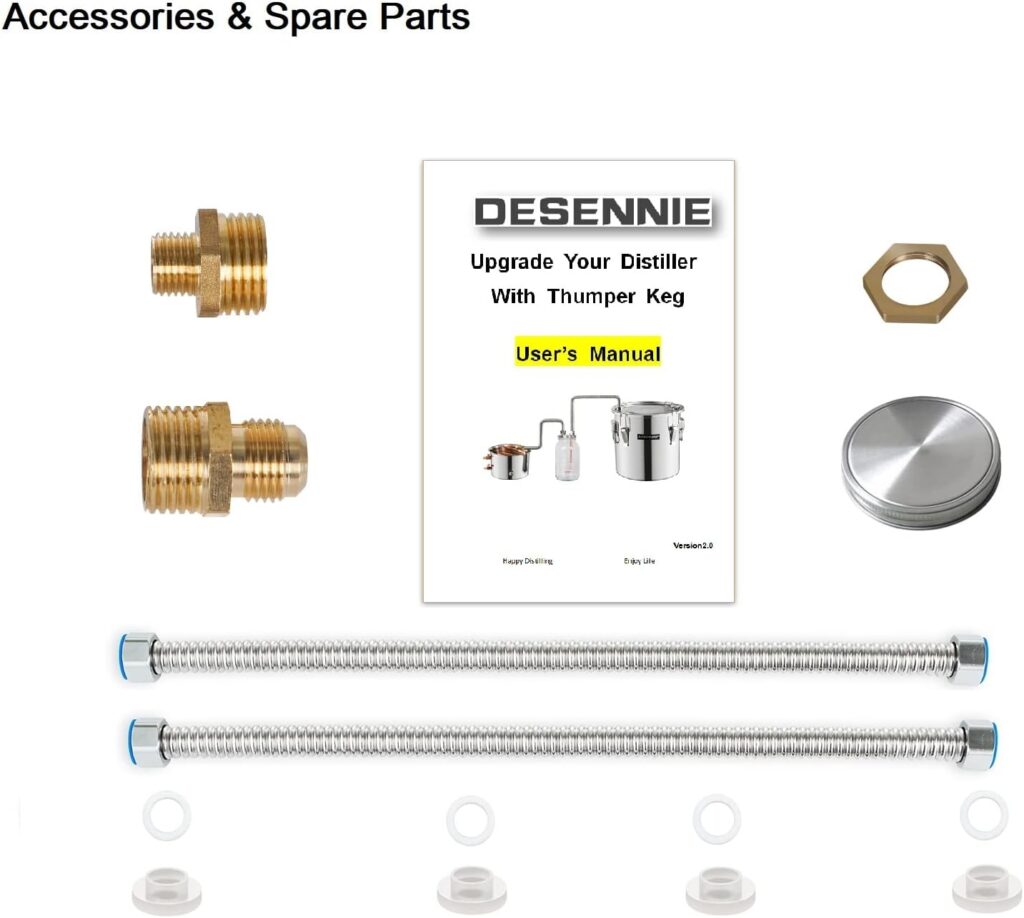 DESENNIE Shine Still Alcohol Distiller Home Brewing Distillery Kit 8 ...