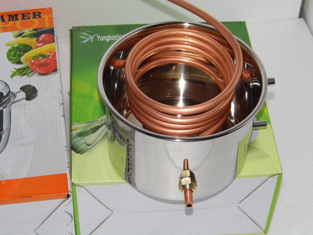OLizee 8 Gal Stainless Steel Water Alcohol Distiller Copper Tube 30L ...